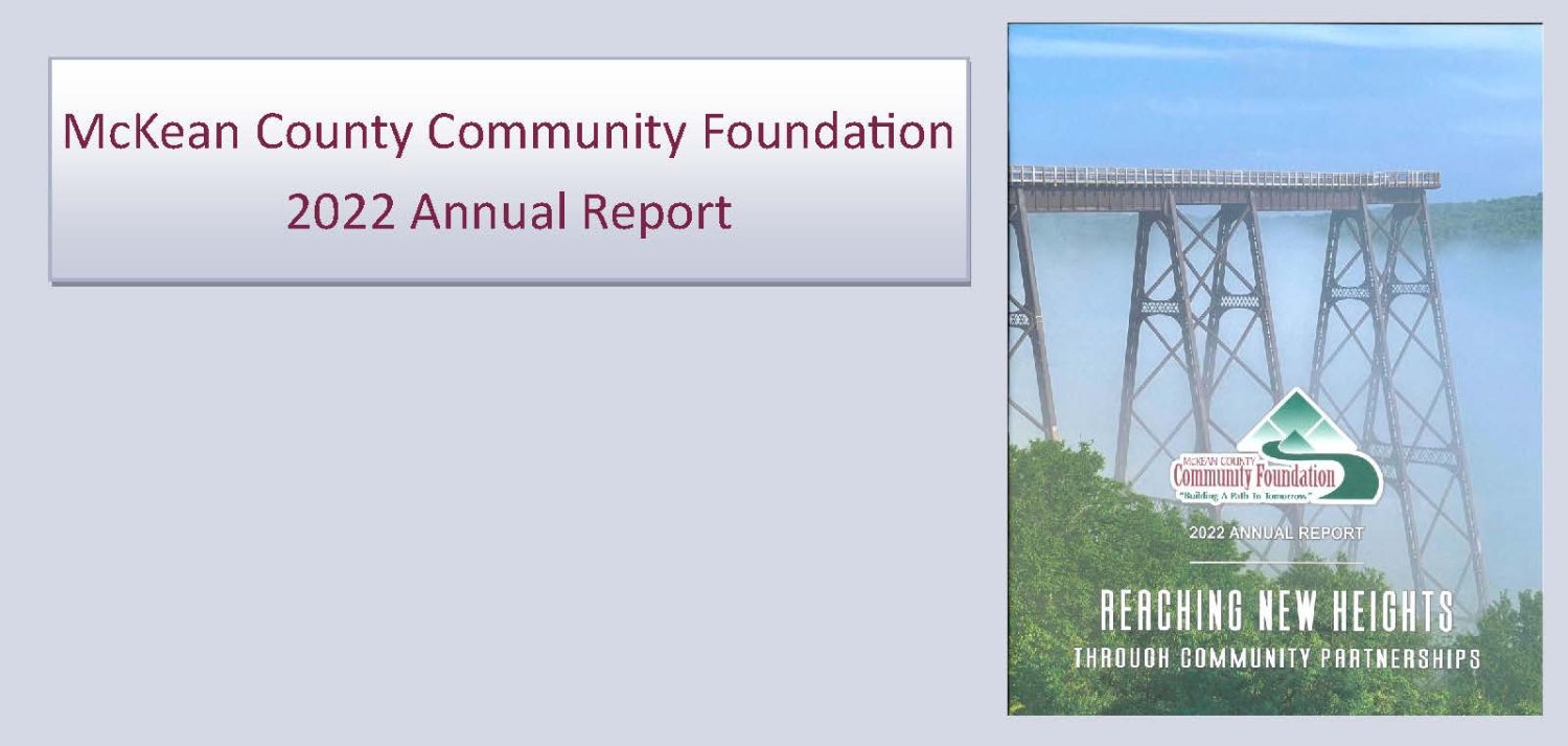 McKean County Community Foundation – Building A Path To Tomorrow